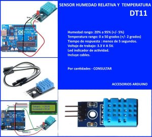 Sensor humedad relativa y temperatura DT11 - Arduino